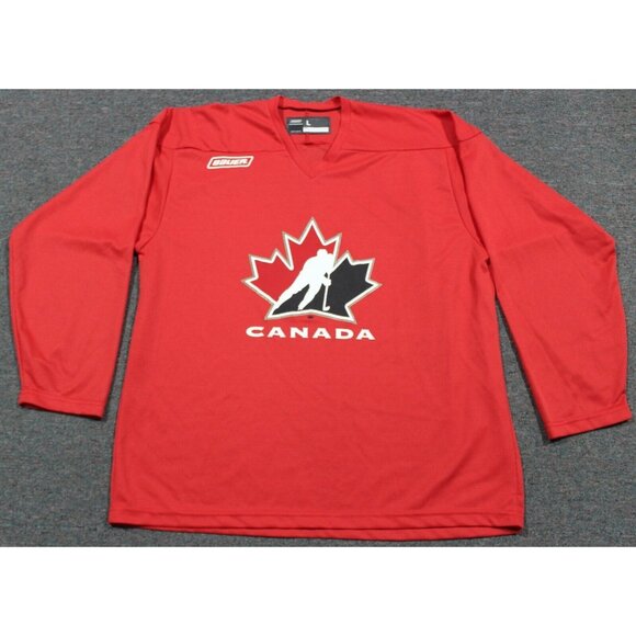 Bauer | Shirts | Vintage Iihf Ice Hockey Team Canada Practice Blank ...